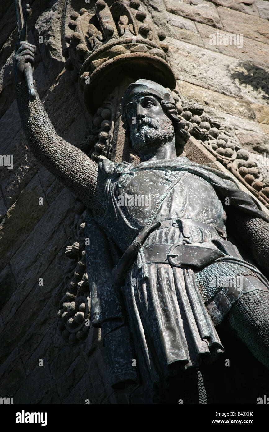 City of Stirling, Scotland. Close up view of William Wallace statue on ...