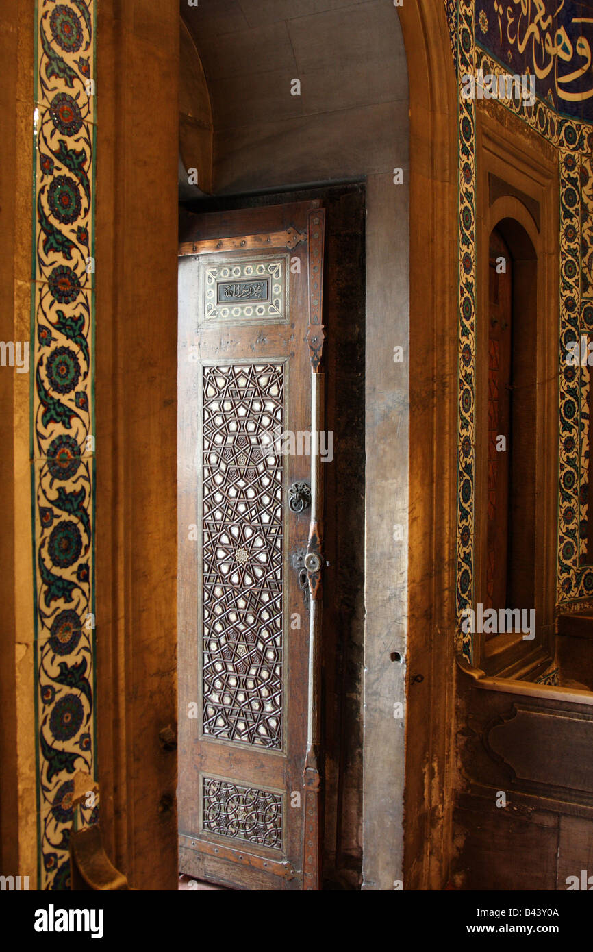 Engraved wooden door Stock Photo - Alamy