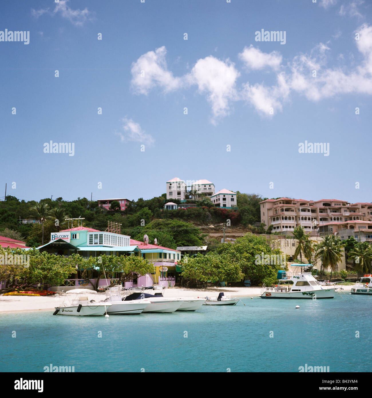 Cruz Bay, St. John as seen from the St. Thomas ferry Stock Photo - Alamy