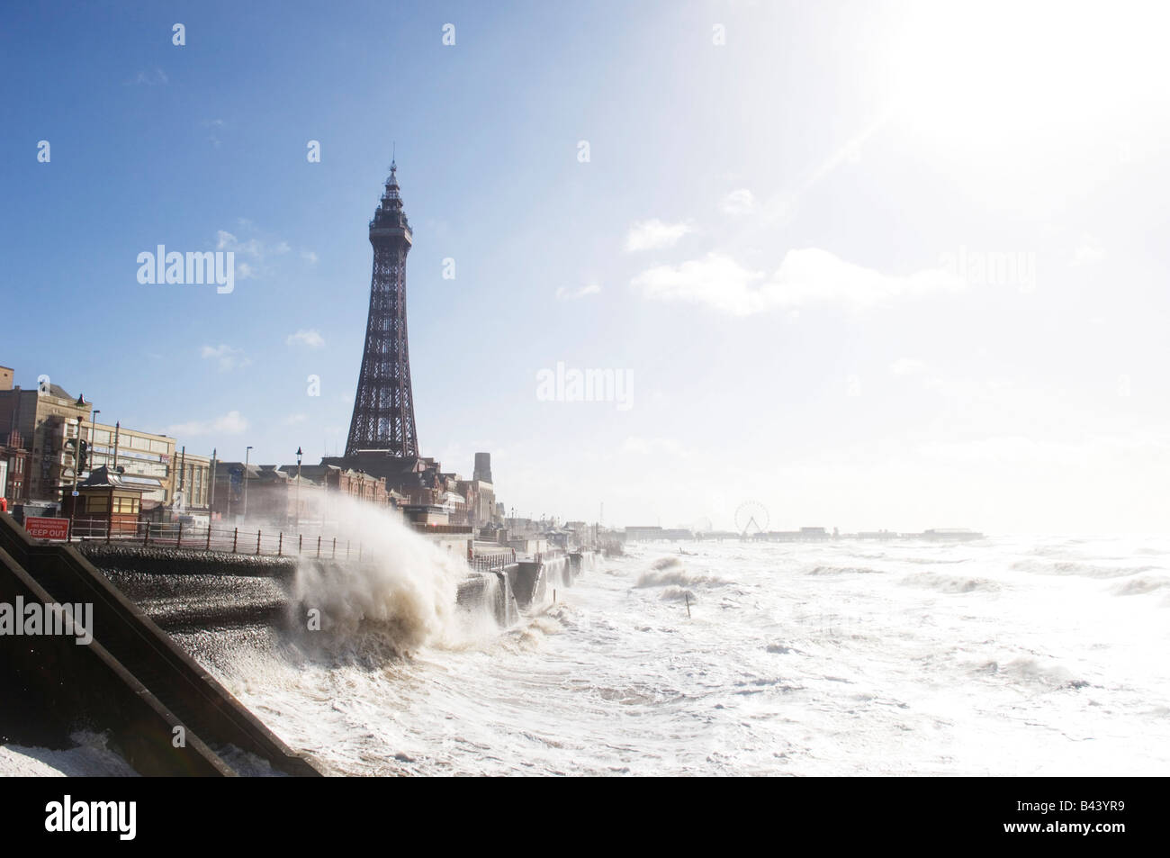 Stormy seas Blackpool Stock Photo - Alamy