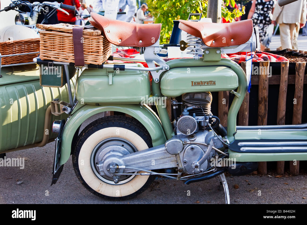 Italian Lambretta motor scooter equipped for touring at the Goodwood ...