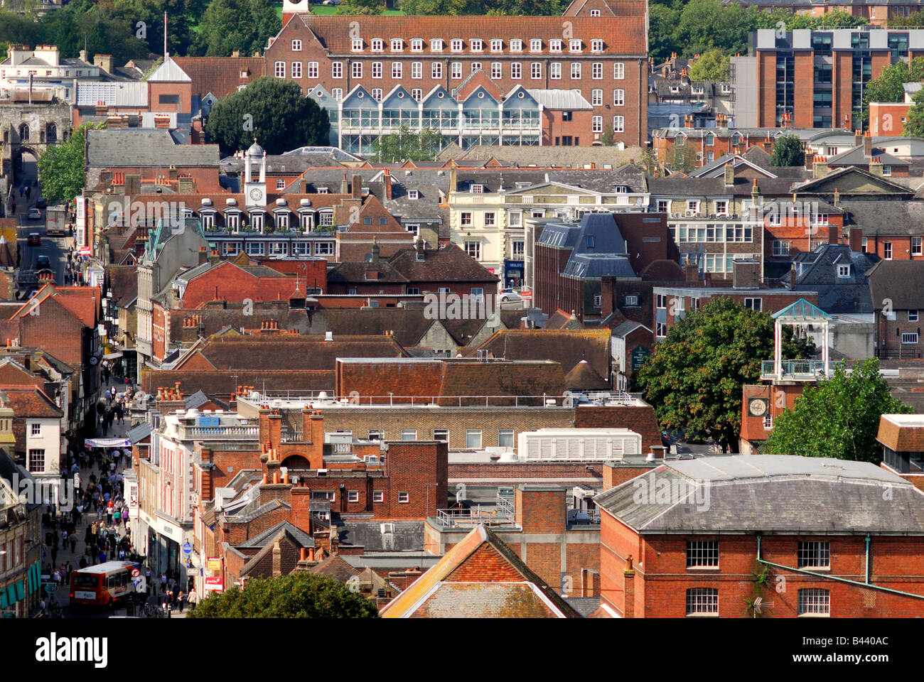 Winchester town centre view hi-res stock photography and images - Alamy