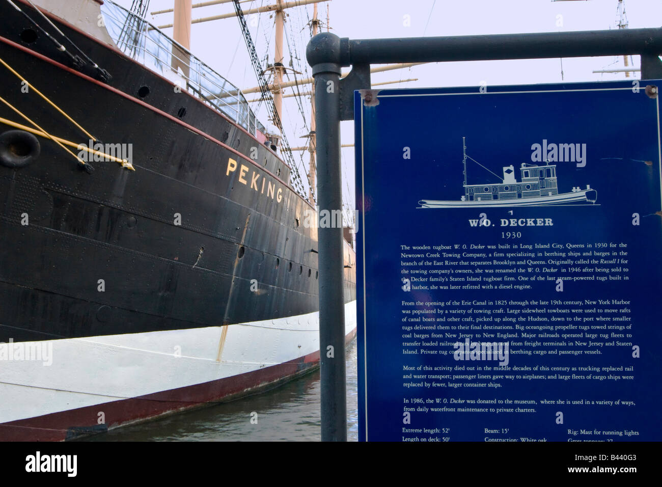 Historic tall ship the Peking is seen at South Street Seaport in New ...