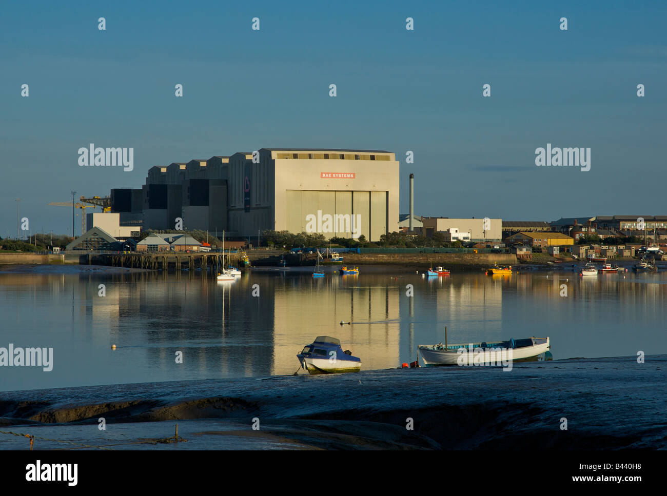 Looking across Walney Channel from Walney Island to the huge submarine ...