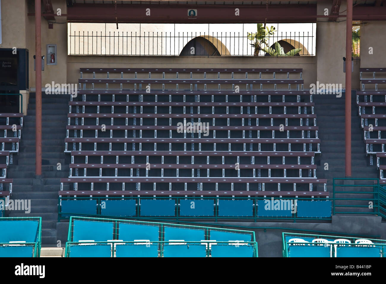 Empty stadium seats at the Del Mar Horse Arena in Del Mar CA US Stock ...