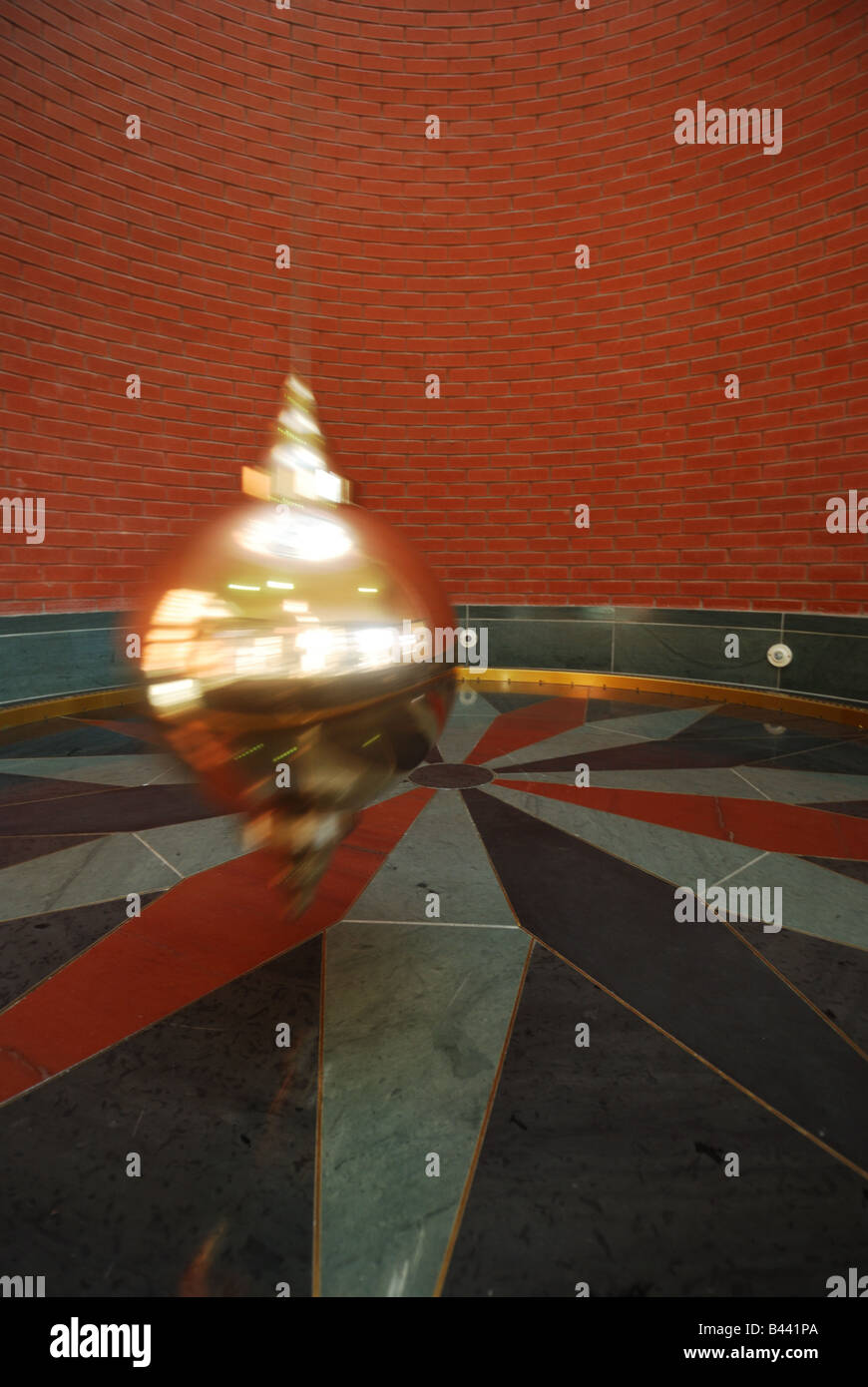 The Foucault pendulum inside the Physics/Astronomy Auditorium Building ...