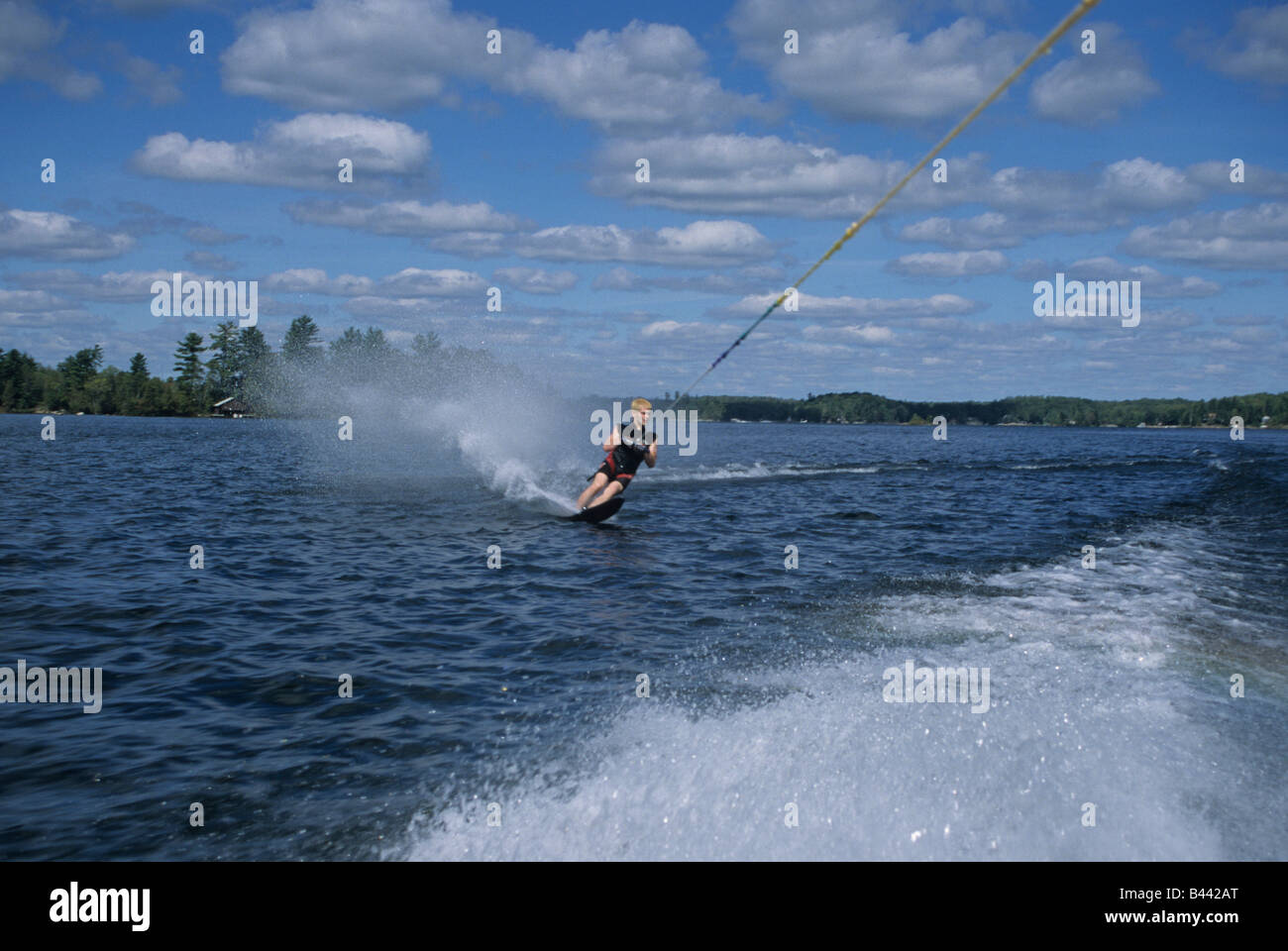 A Water skier in Ontario Stock Photo - Alamy