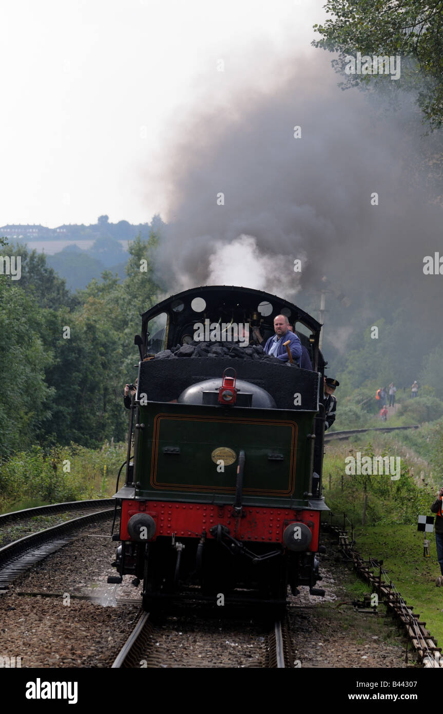 Saddle tank steam engine at Hampton Loade station on the Severn Valley ...