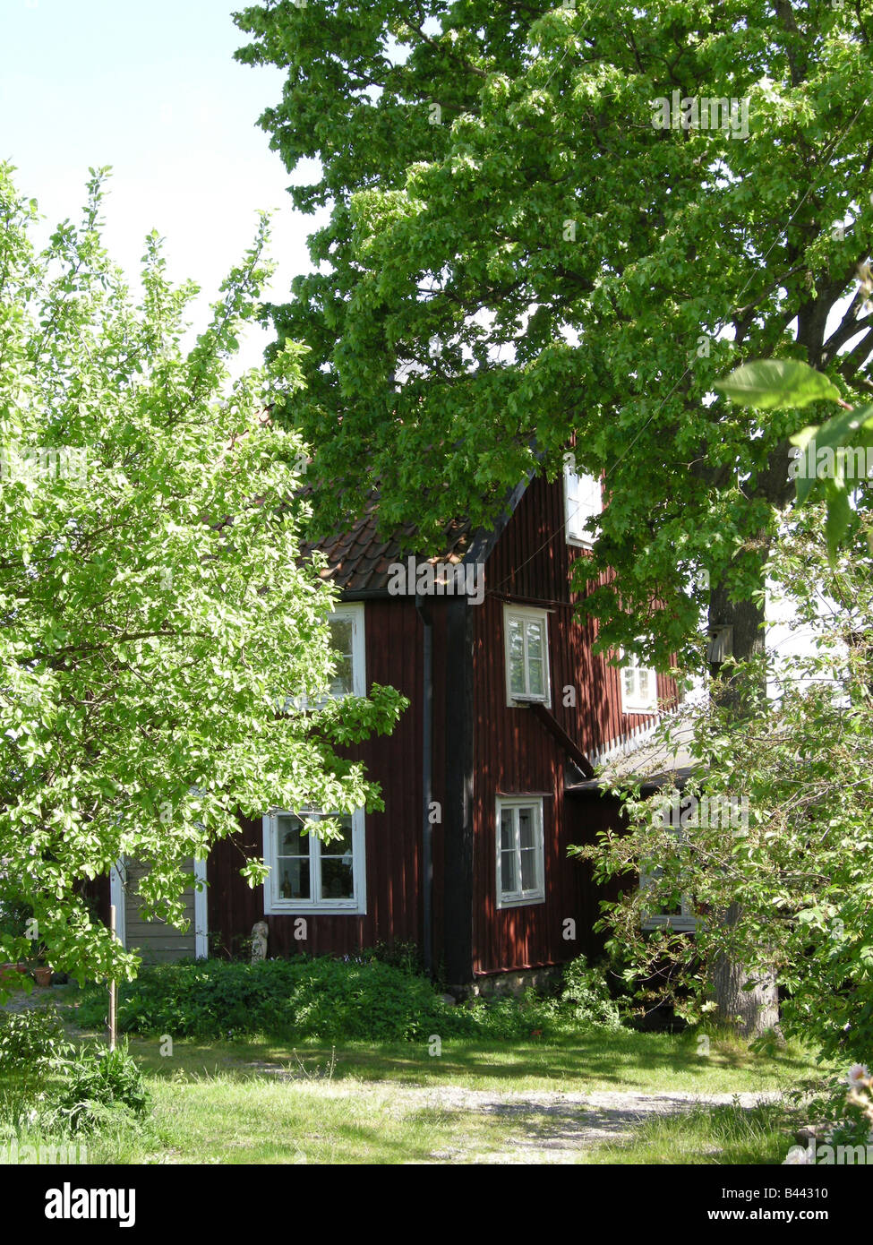 House behind a tree Stock Photo - Alamy