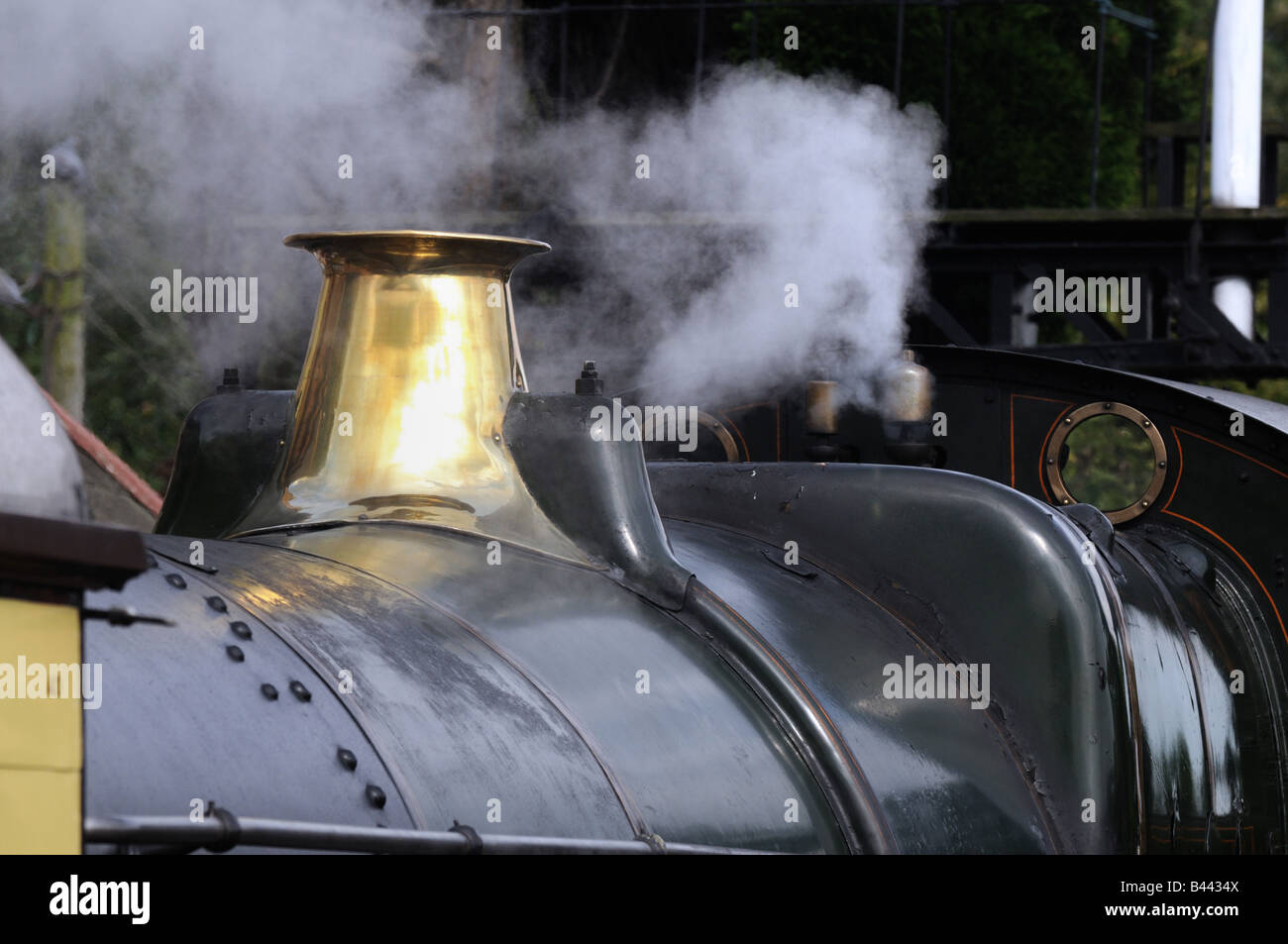 Steam engine at Hampton Loade station on the Severn Valley Railway ...
