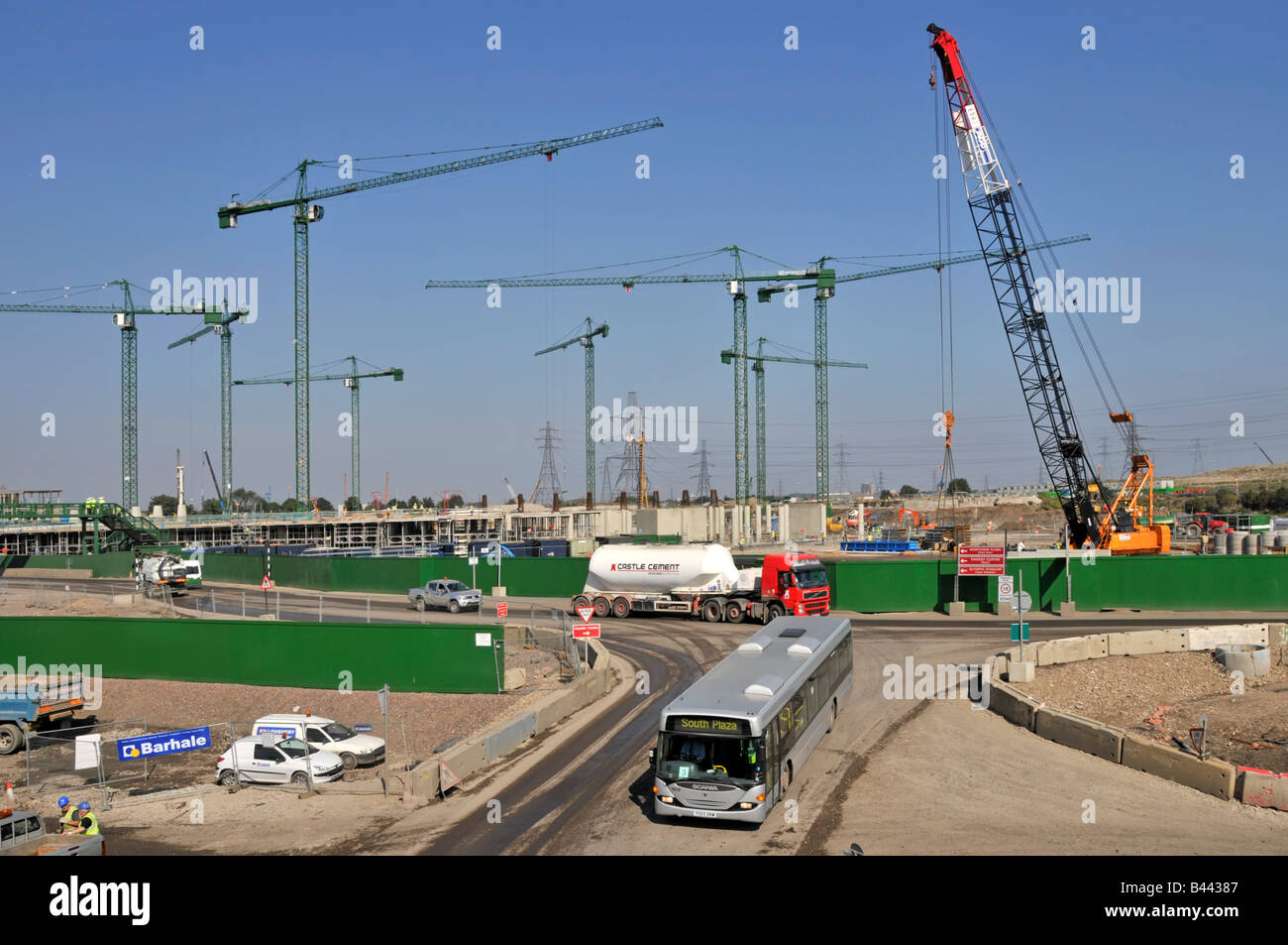 Stratford East London 2012 Olympic stadium building construction site ...