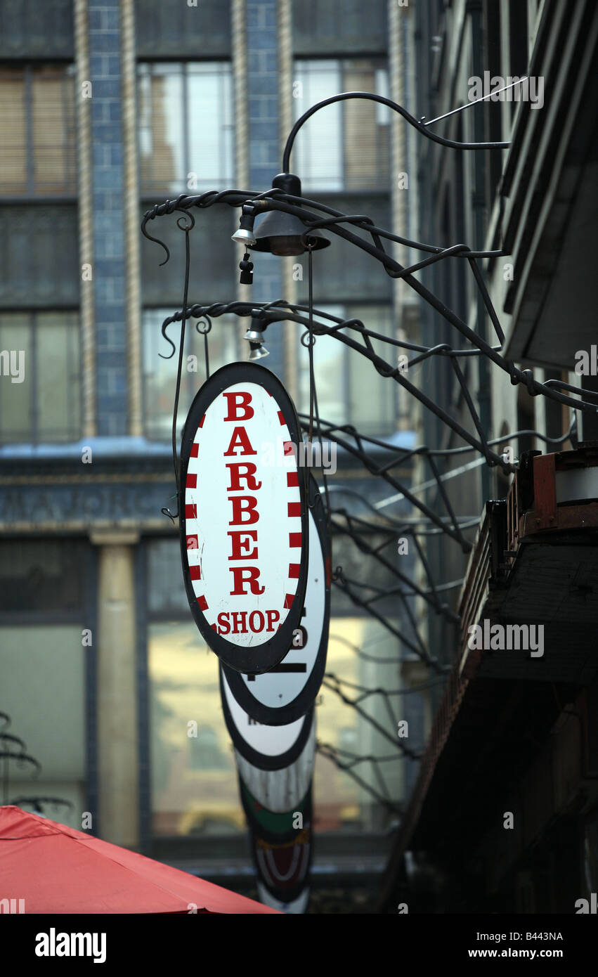 Small traditional shops in an alleyway in urban Melbourne Stock Photo ...