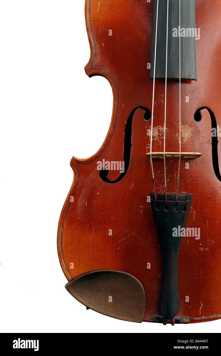 Shot of the old fiddle - stringed instrument Stock Photo - Alamy