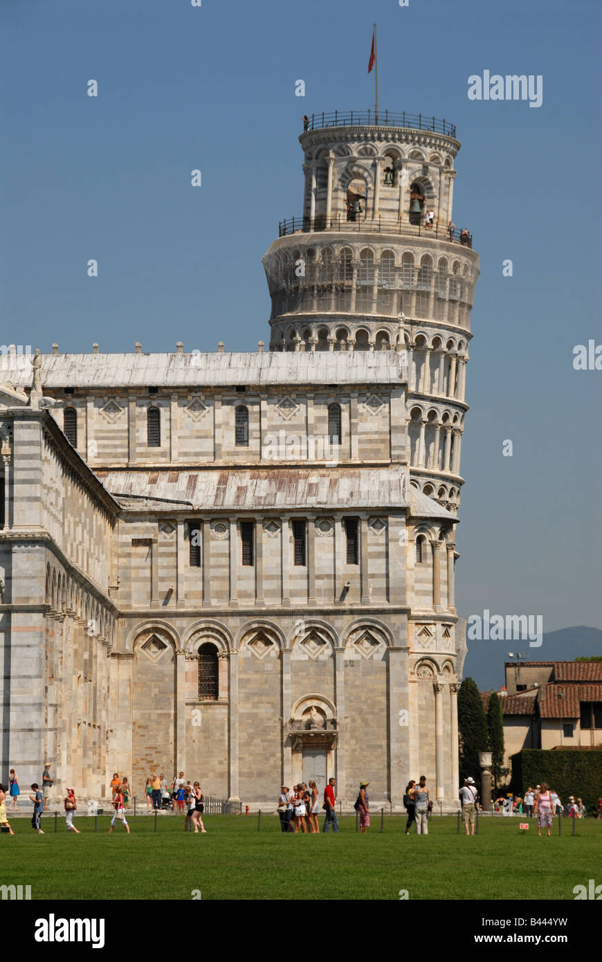 Cathedral and Leaning Tower Piazza del Duomo Pisa Tuscany Italy Stock ...