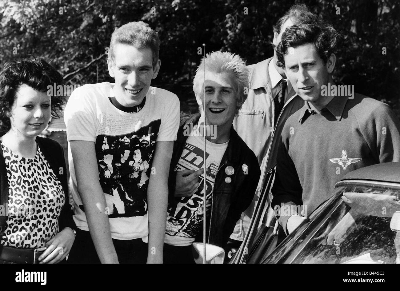 Prince Charles meets teenage punk rockers in 1979 Stock Photo - Alamy