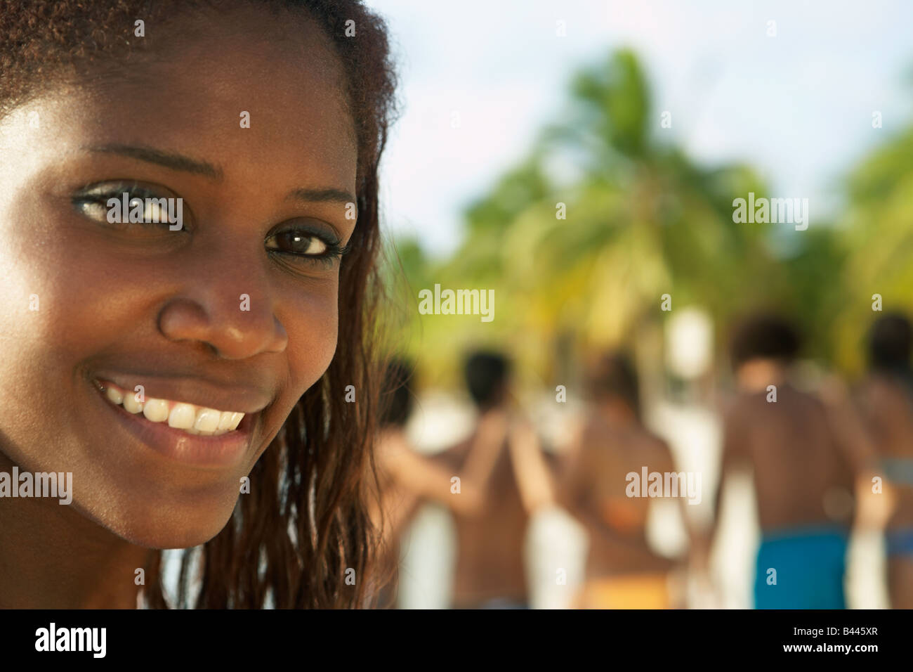 South American woman at beach Stock Photo - Alamy