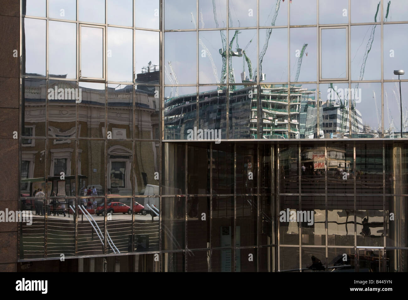 reflections city of london england uk gb Stock Photo - Alamy