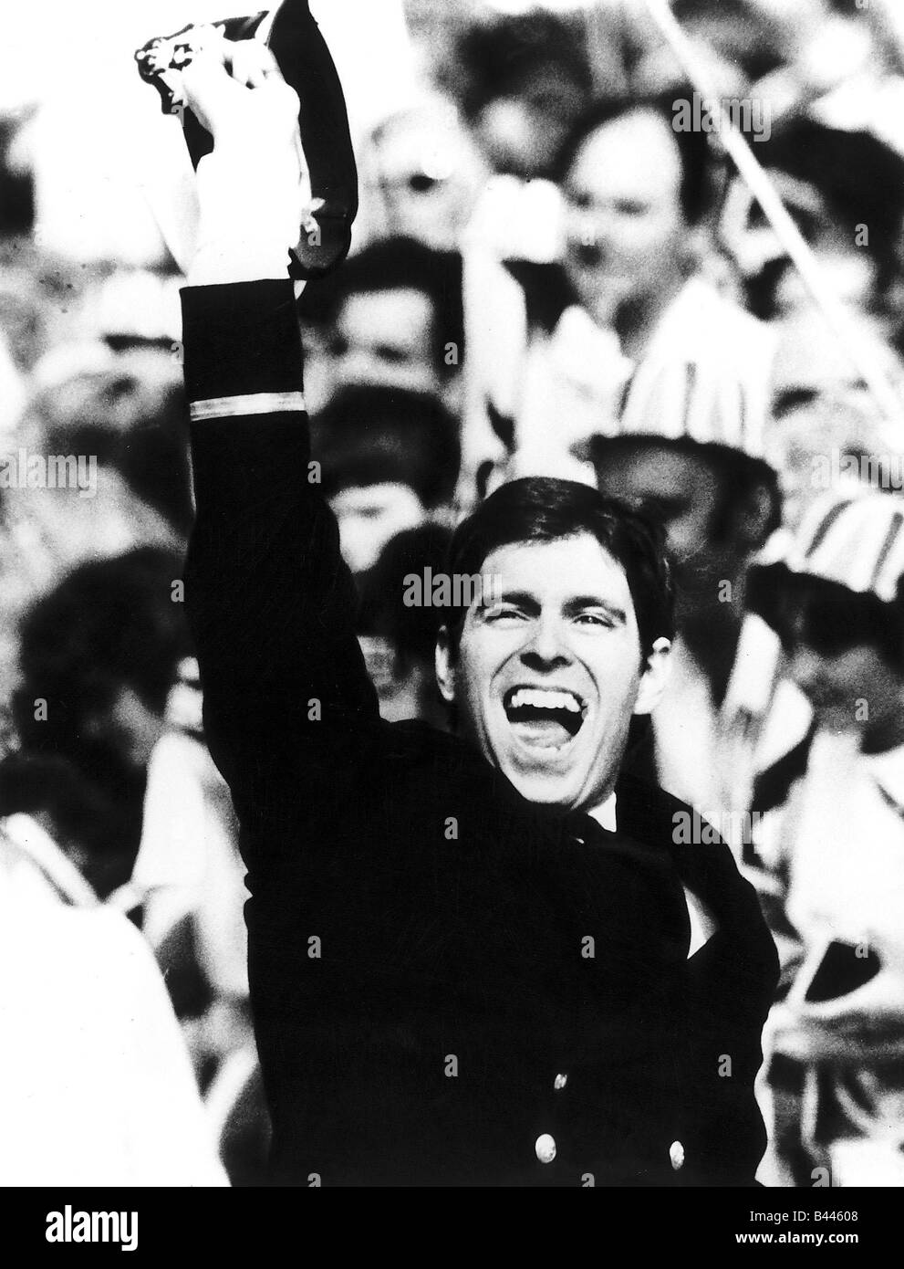 Prince Andrew returns from the Falklands War aboard HMS Invincible ...