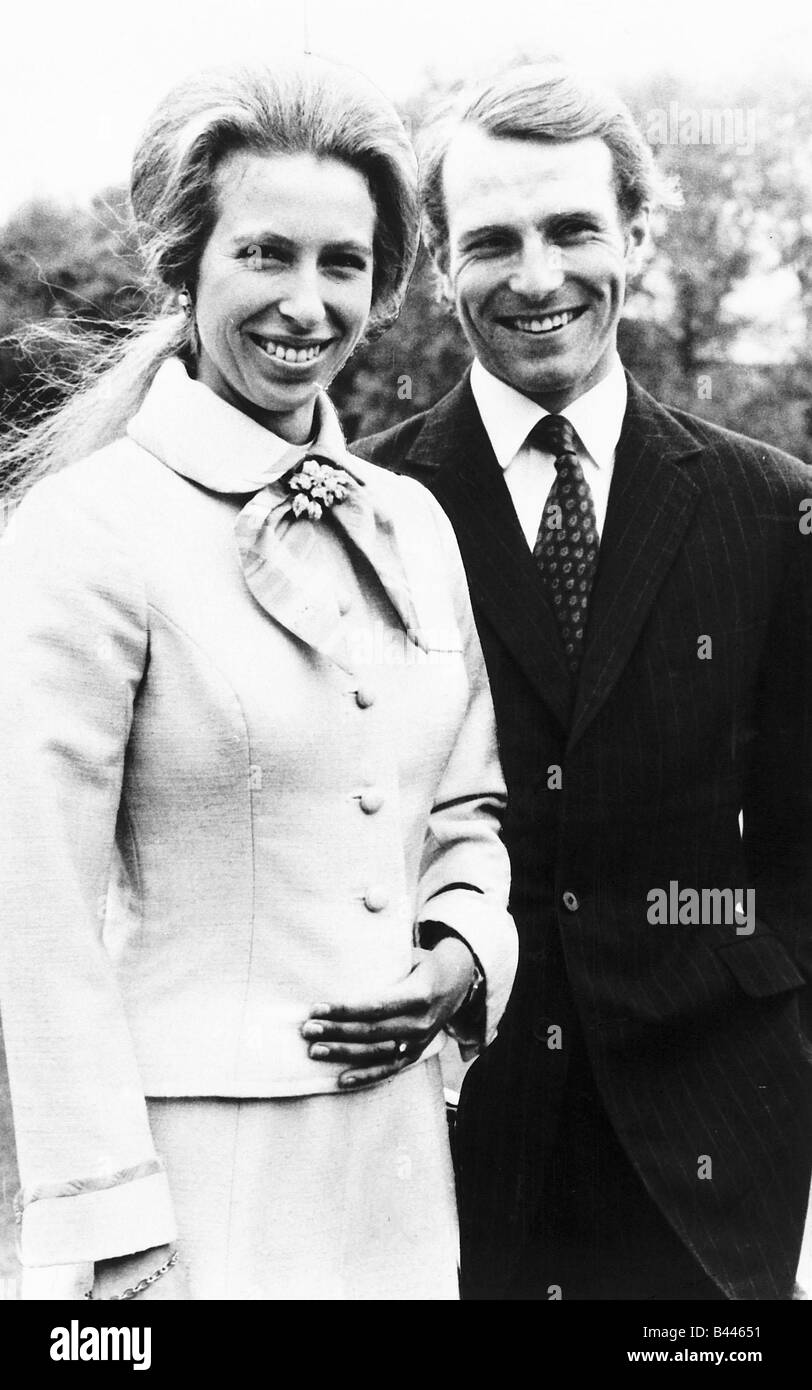 Princess anne and mark phillips engagement hi-res stock photography and ...