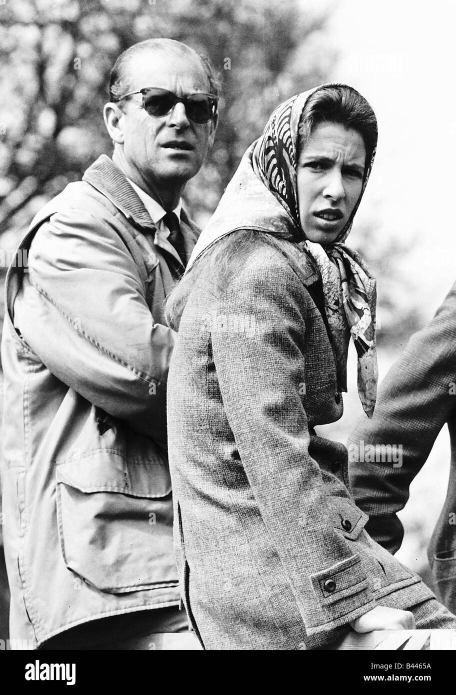 Princess Anne and Prince Philip at Badminton horse trials April 1972 ...
