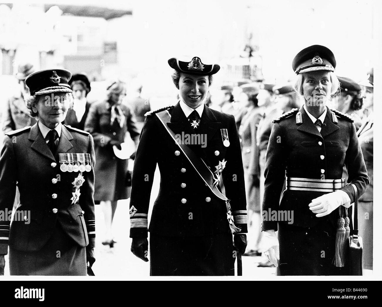 Princess Anne in her uniform with two other royal ladies at London s ...