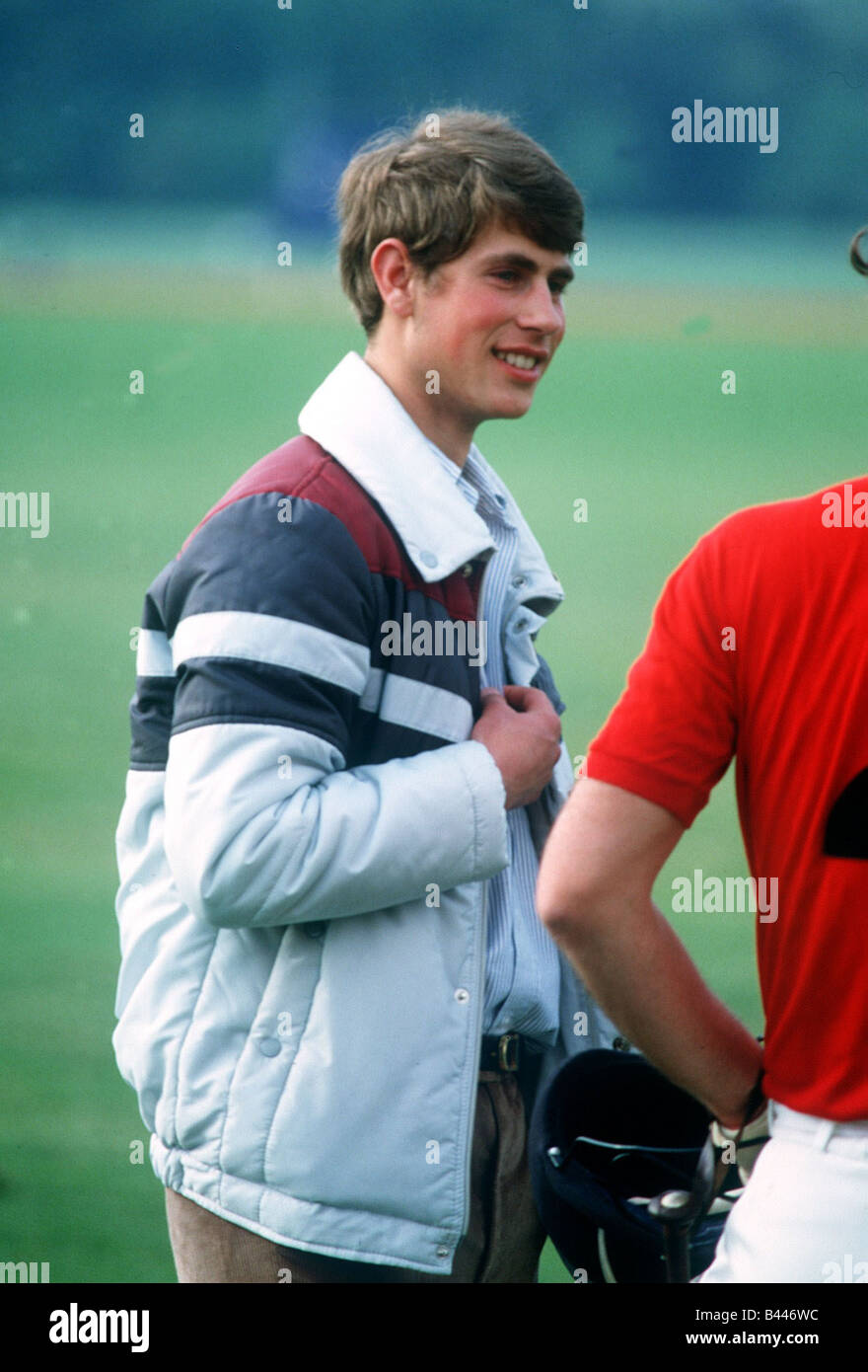 Prince Edward watching Polo at Smiths Lawn Windsor May 1982 Stock Photo ...