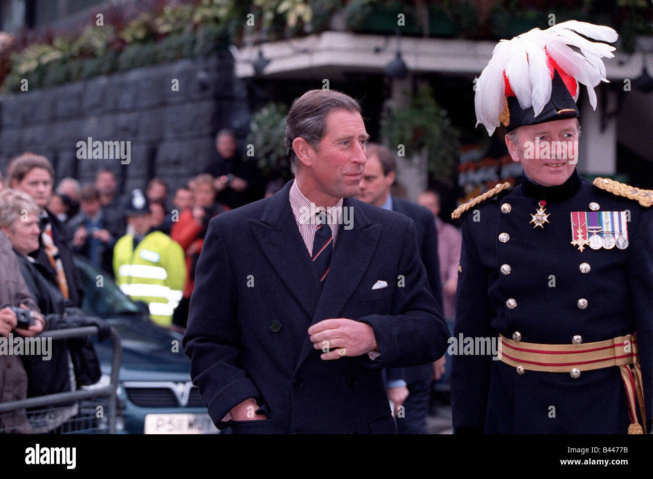 Prince Charles at tower pier June 98 Stock Photo - Alamy