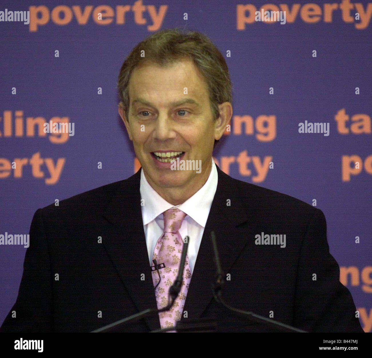 The Prime Minister Tony Blair September 2002 making a speech at the ...