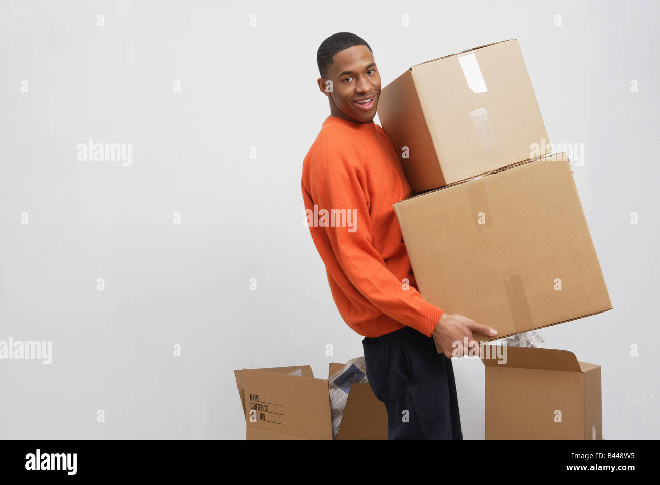 Carrying Moving Boxes