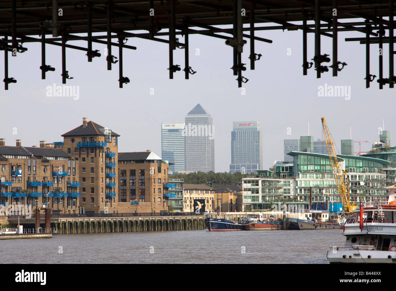 tower bridge refurbishment painting works city of london england uk gb ...