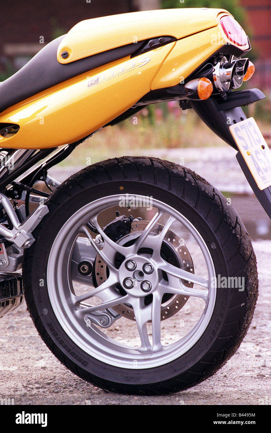 BMW 1100 Motorcycle Road Record September 1998 yellow motorbike ...