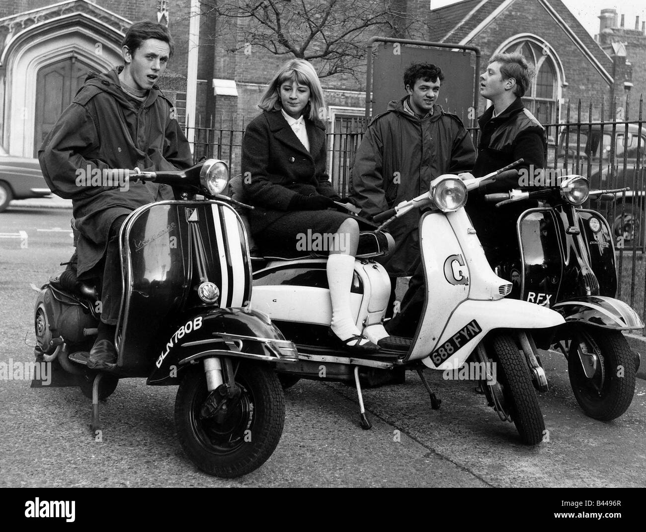 Mods with scooters Stock Photo - Alamy
