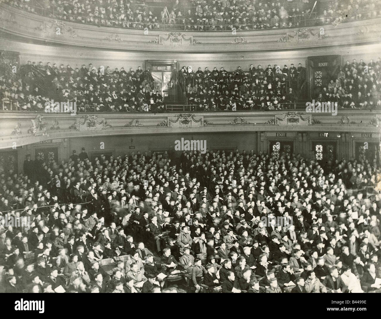 Youth Rally February 1947 Usher Hall Edinburgh Stock Photo - Alamy