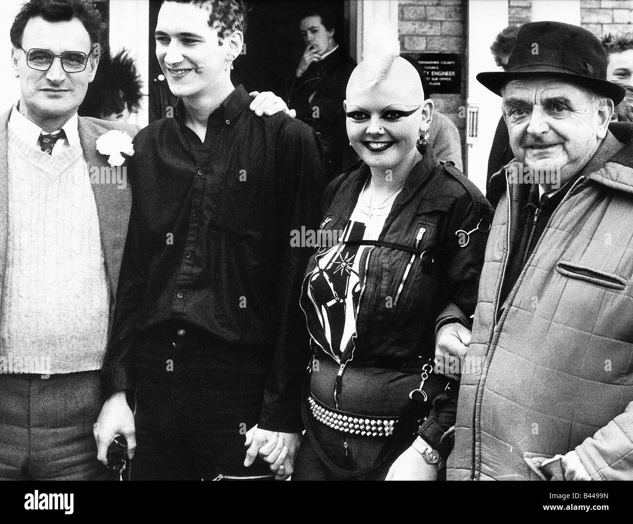 David Bancroft and Alison Wyn de Bank Punk Wedding 1980 Pictured with ...
