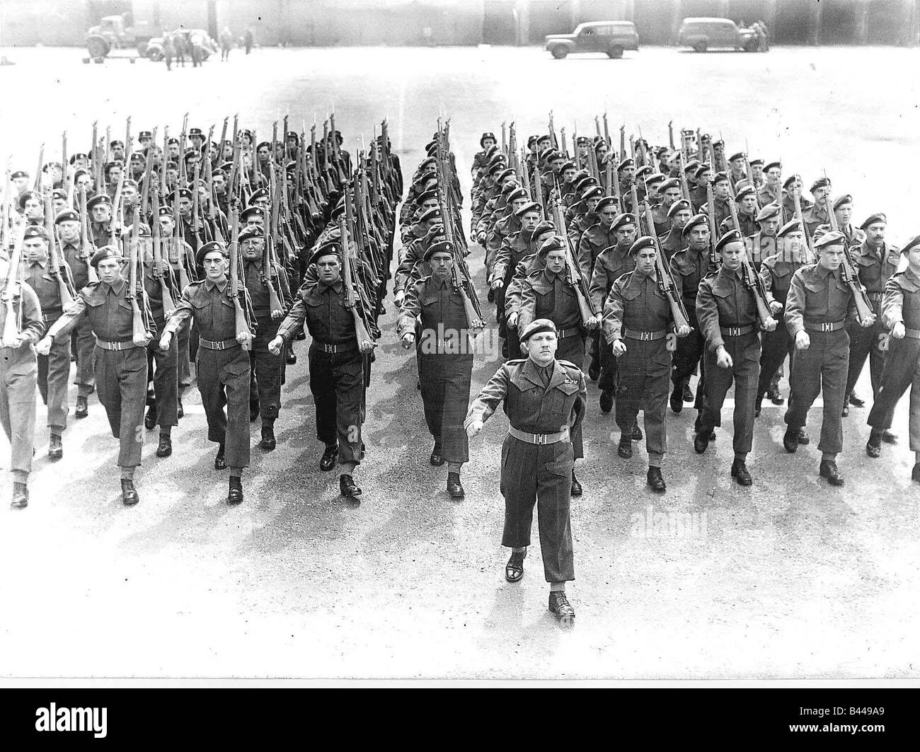 WW2 Canadian troops practicing for Victory Parade in London Stock Photo ...