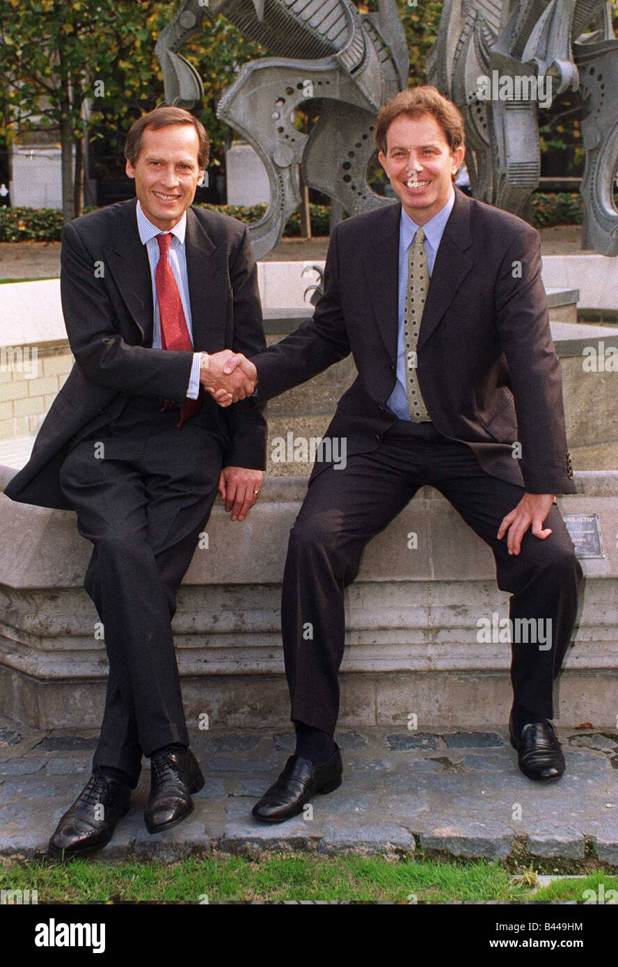 Tony Blair MP Labour leader greets the newest member of the Labour ...