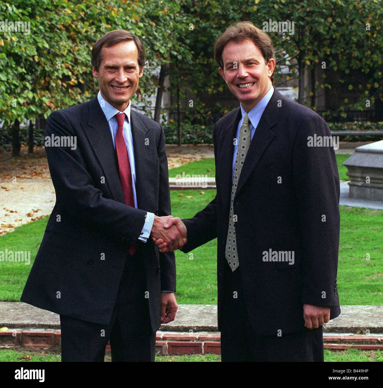 Tony Blair MP Labour leader greets the newest member of the Labour ...