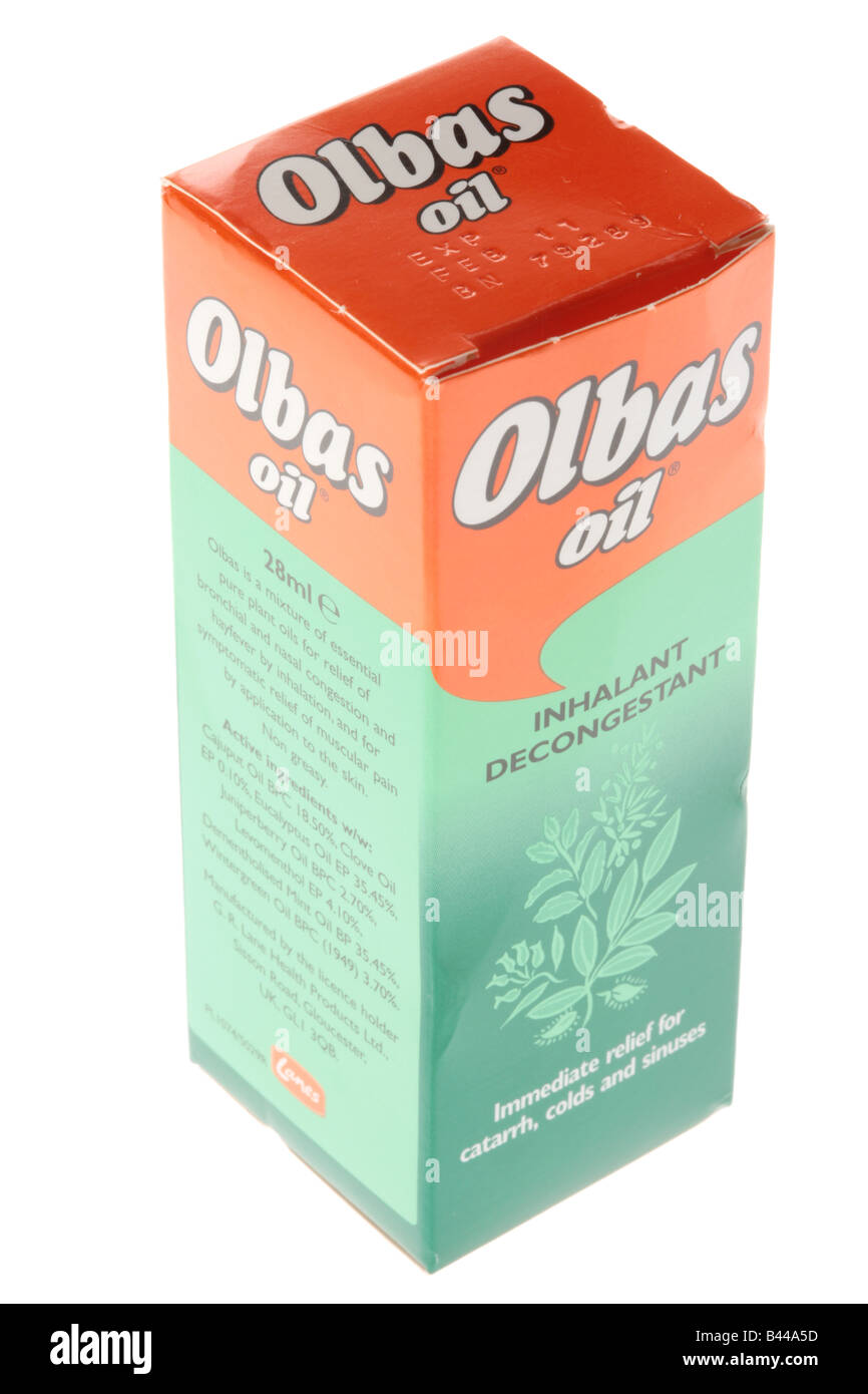 Bottle of Olbas Oil Stock Photo - Alamy