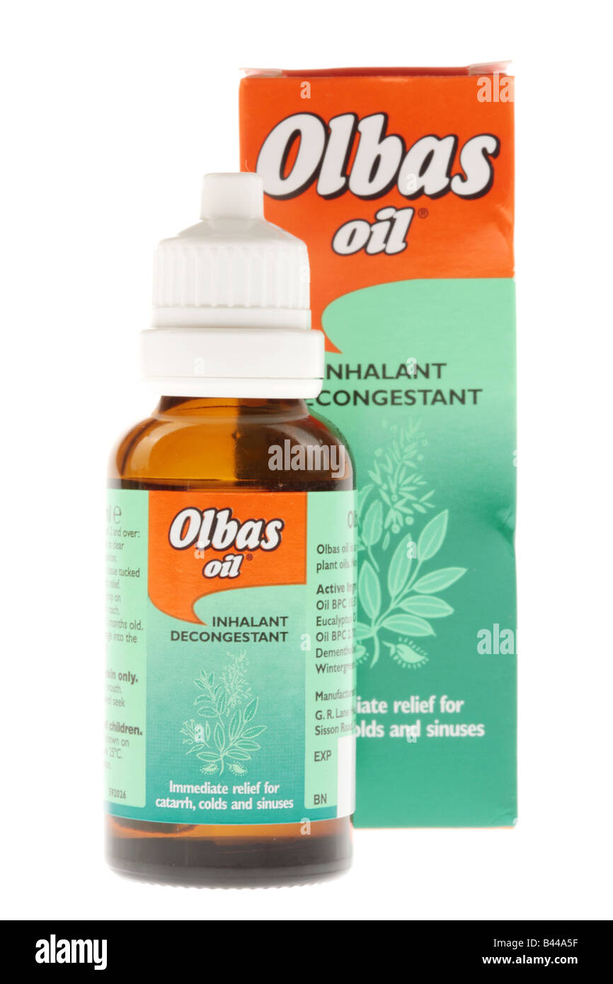 Bottle of Olbas Oil Stock Photo - Alamy