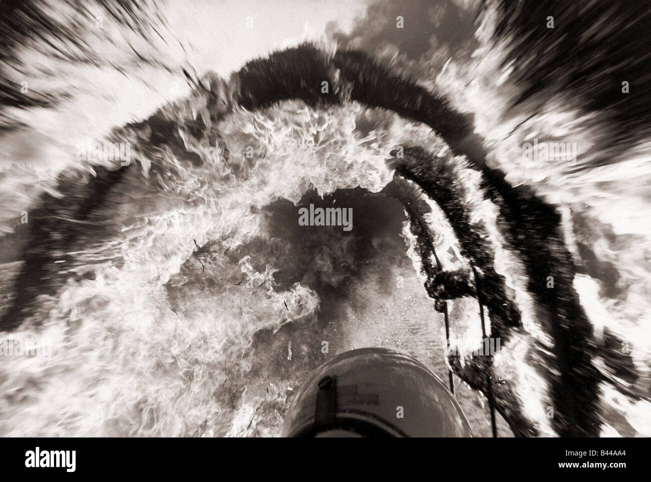 Hurtling through a ring of raging flames is all part of a days work for ...