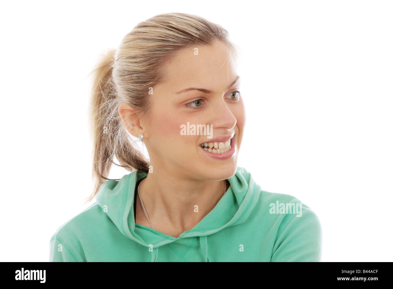 Young Woman Grinning Model Released Stock Photo - Alamy