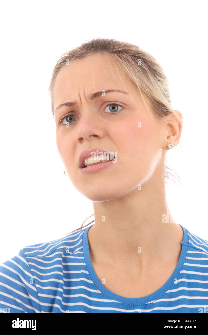 Confused Young Woman Model Released Stock Photo - Alamy