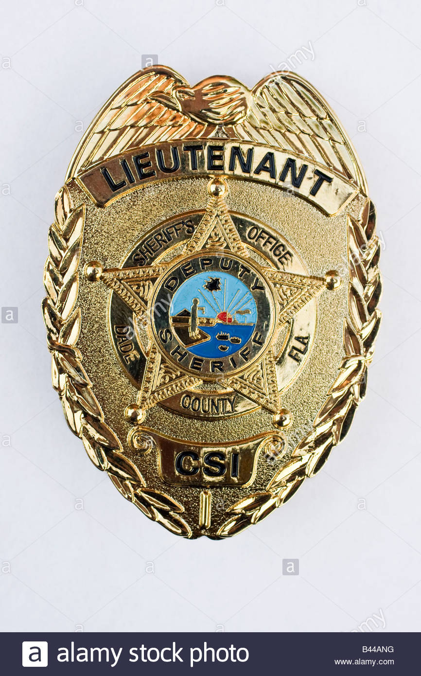 Miami, police lieutenant badge Stock Photo, Royalty Free Image ...