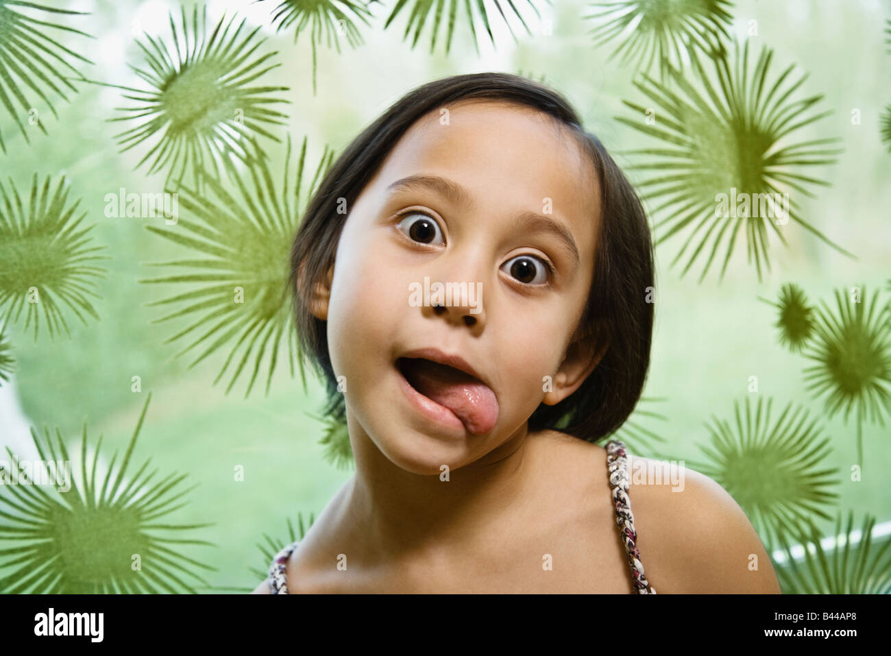 Asian girl making a face Stock Photo - Alamy