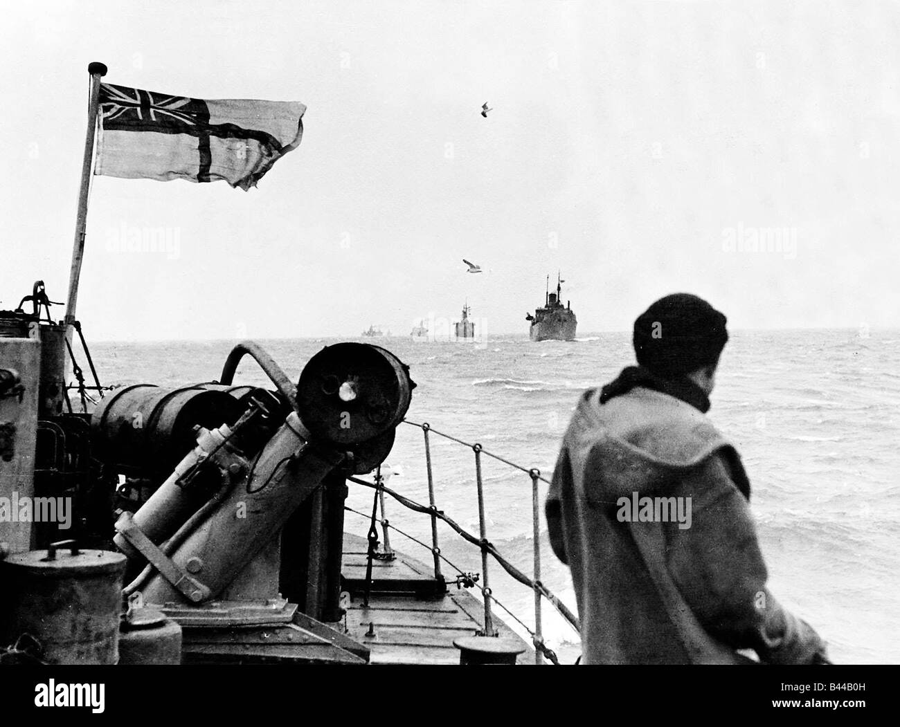 WW2 Hunter Ships on the lookout for German U Boats Stock Photo - Alamy