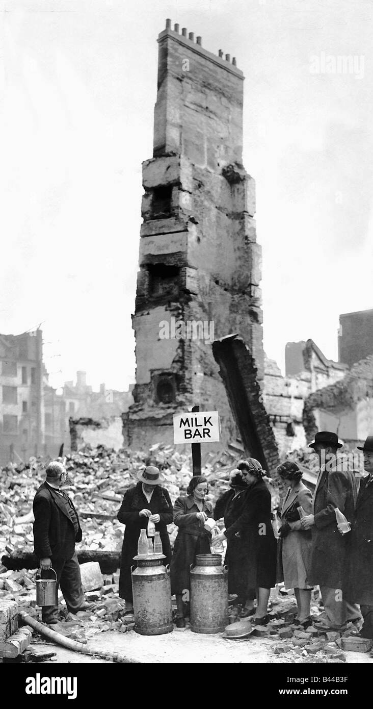 A spirit of the Blitz milk bar in London where there had been a dairy ...