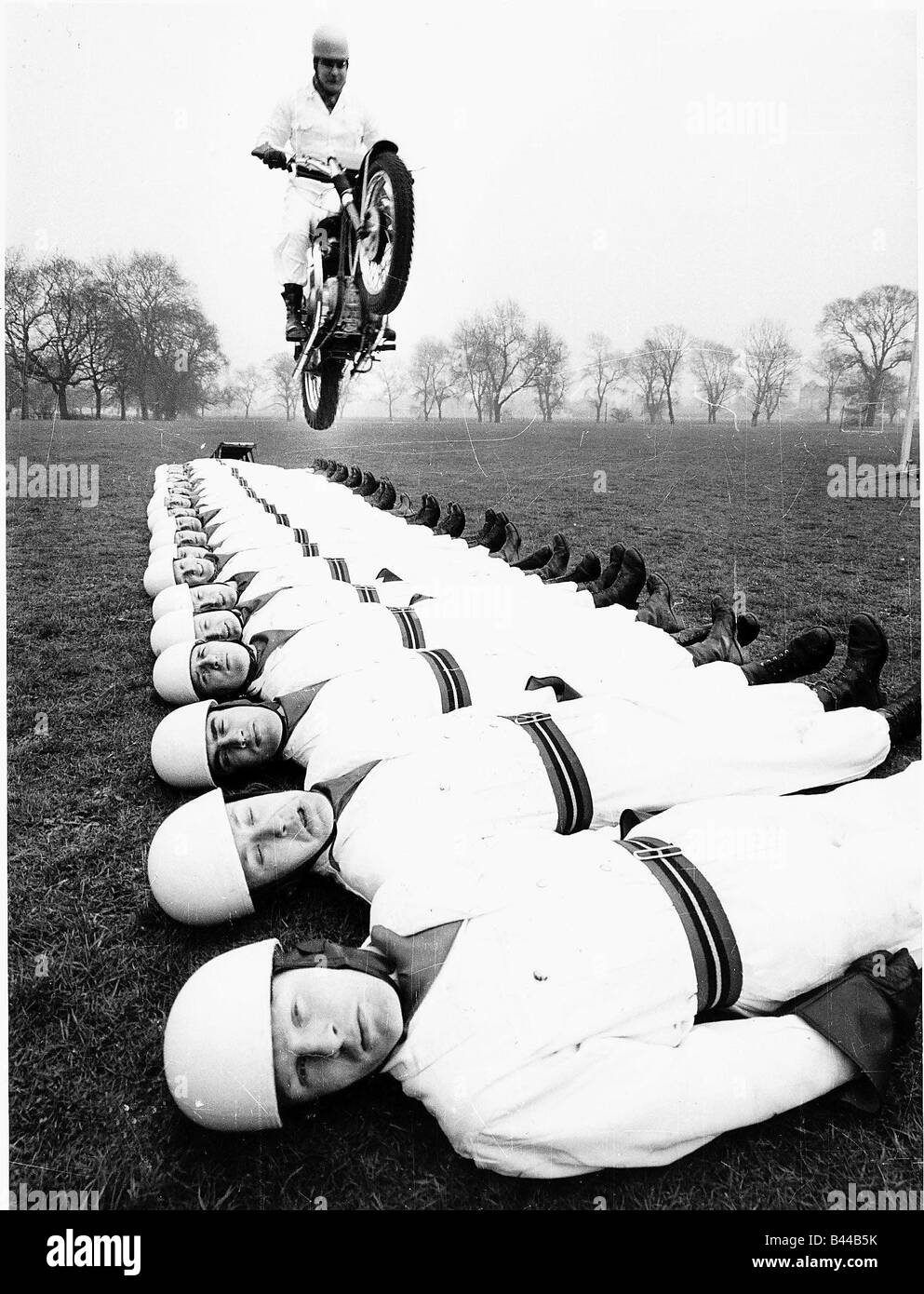 Royal Artillery Motor Cycle Display Team in action circa 1966 Stock ...