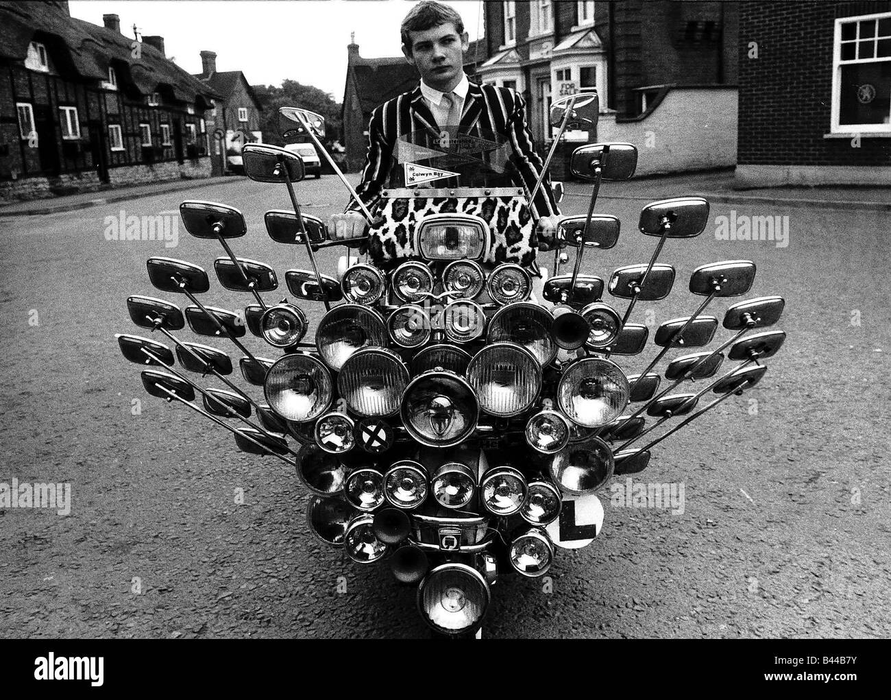 Motor Scooters Misc Mods wing mirrors Stock Photo - Alamy