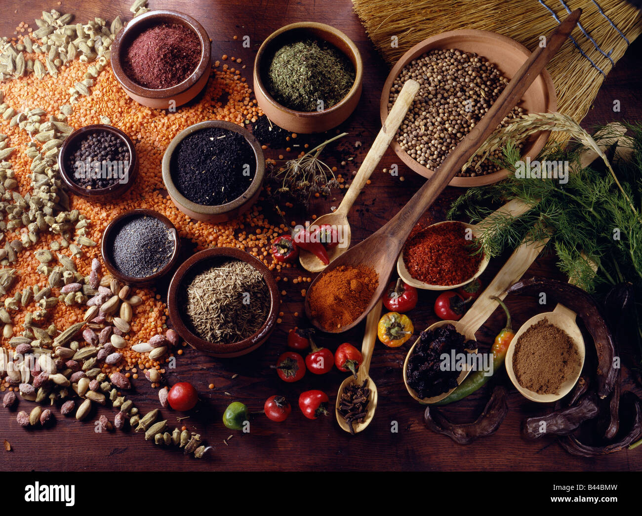 Selection of spices Stock Photo - Alamy