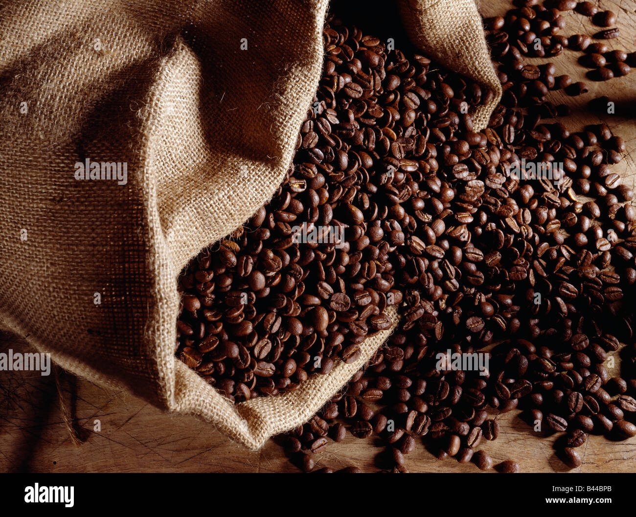 Bag of coffee beans Stock Photo - Alamy